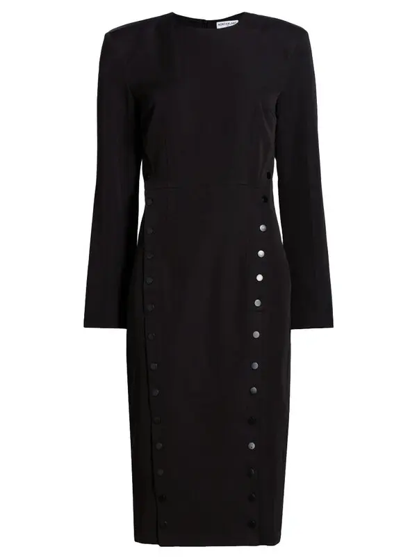NONCHALANT LABEL Cora Long-sleeve Midi-dress - Black