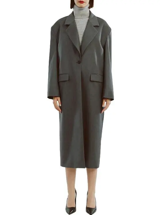 Bardot Maika Longline Coat - Dark Grey