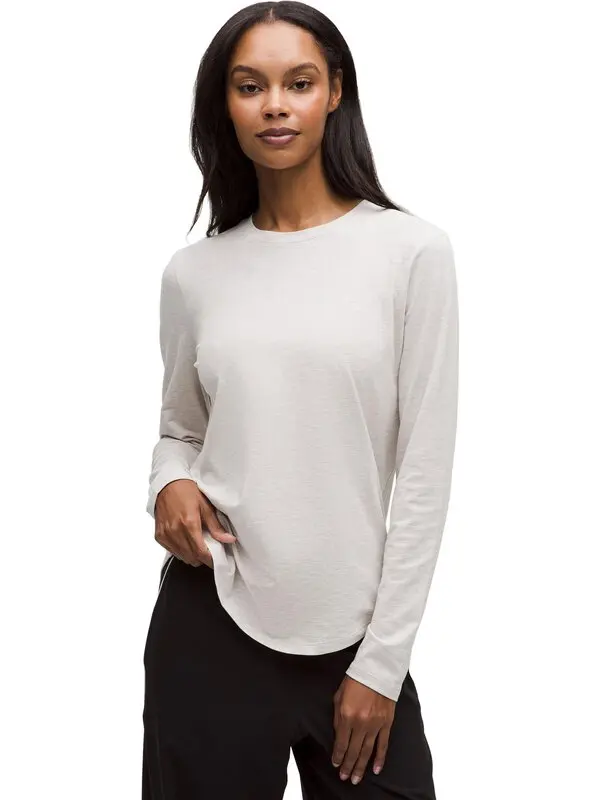 Lululemon Love Long-sleeve Shirt - Heathered Dove Grey