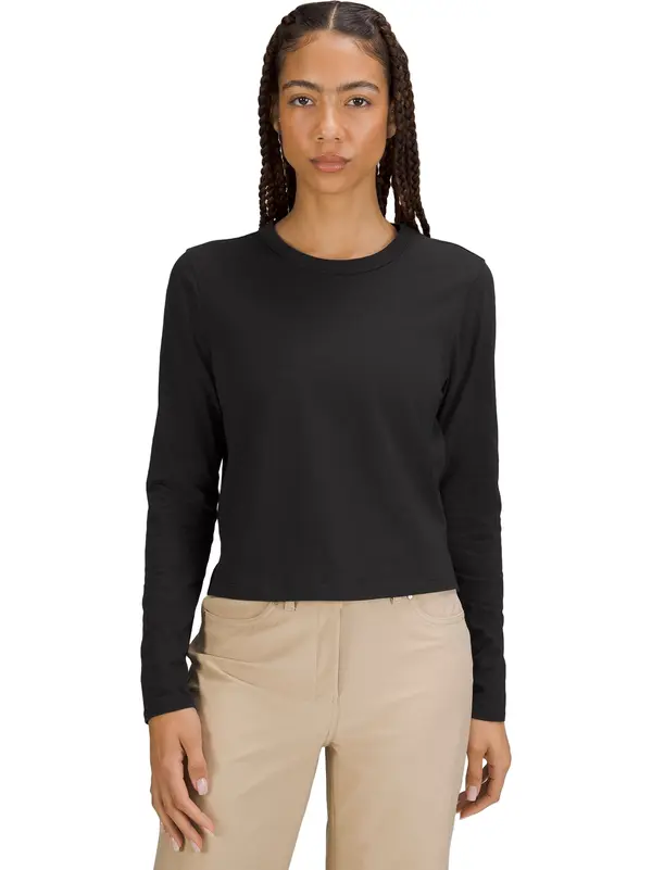 Lululemon Classic-fit Cotton-blend Long-sleeve Shirt - Black