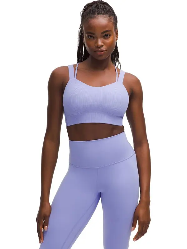 Lululemon Like A Cloud Ribbed Longline Bra - Dusty Lilac