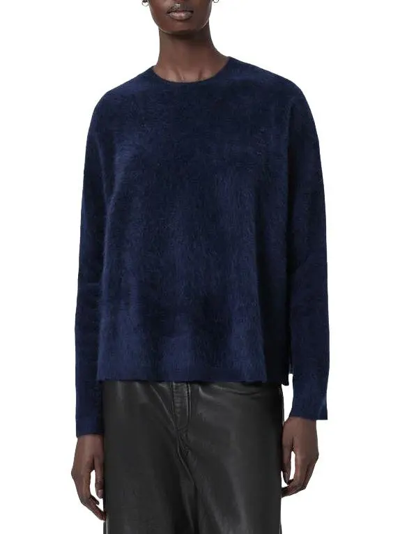 ALLSAINTS Rebel Cashmere Crewneck Sweater - Midnight Blue
