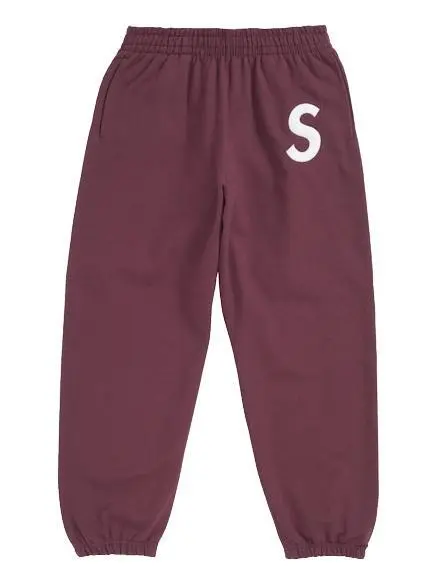 Supreme Logo Sweatpants - Maroon