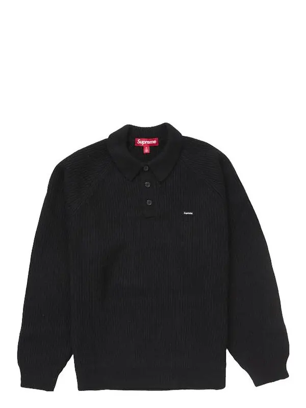 Supreme Small Box Polo Shirt Sweater - Black