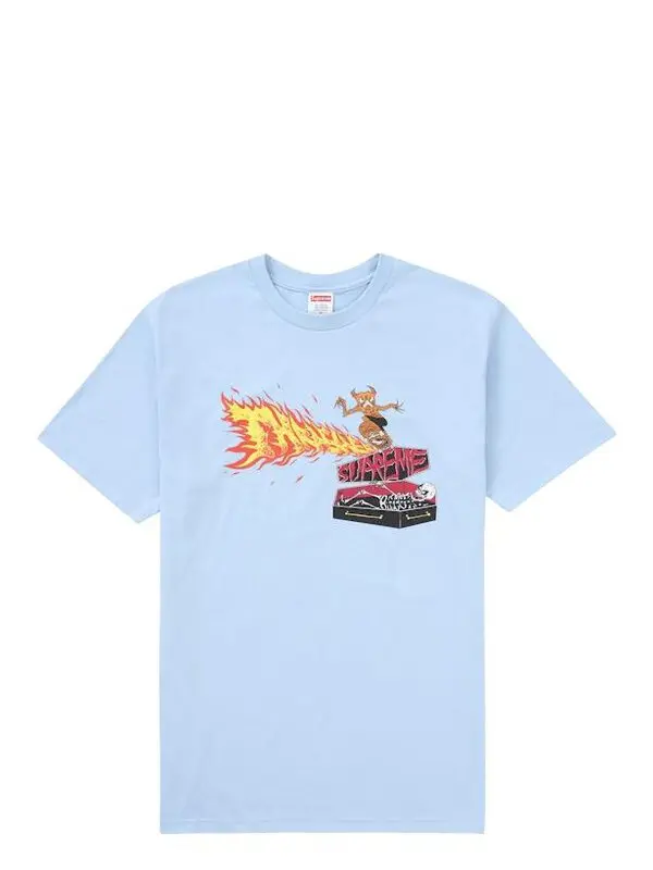 Supreme Thrasher Back Tail Tee Shirt - Baby Blue