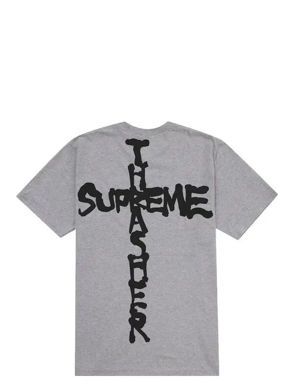 Supreme Thrasher Cross Tee Shirt - Heather Grey