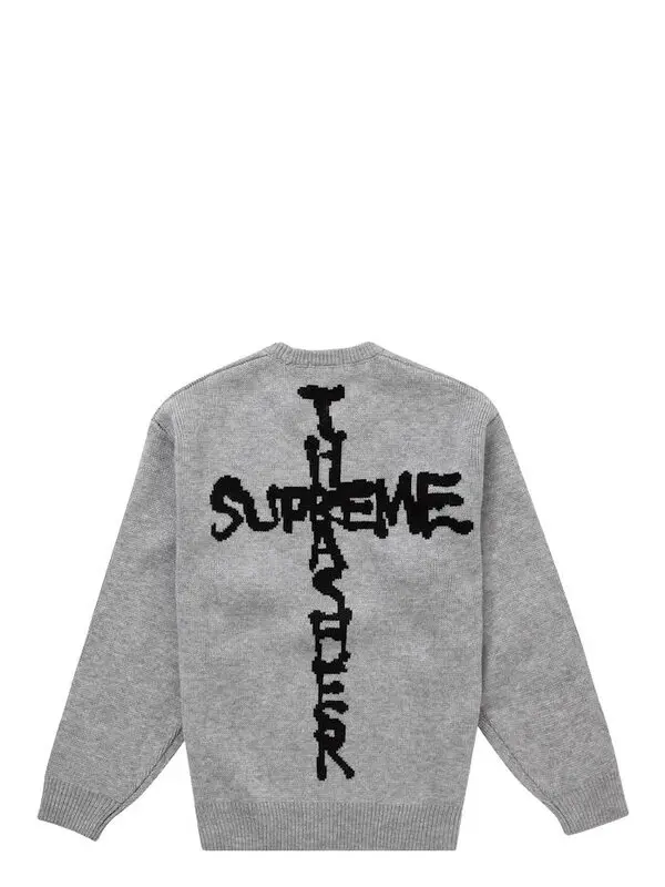 Supreme Thrasher Sweater - Heather Grey