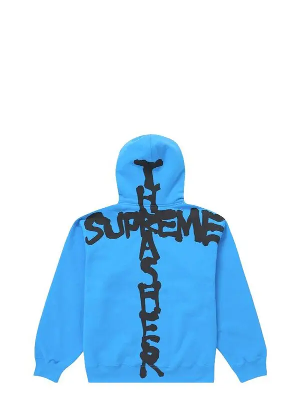 Supreme Thrasher Zip Up Hooded Sweatshirt - Bright Blue