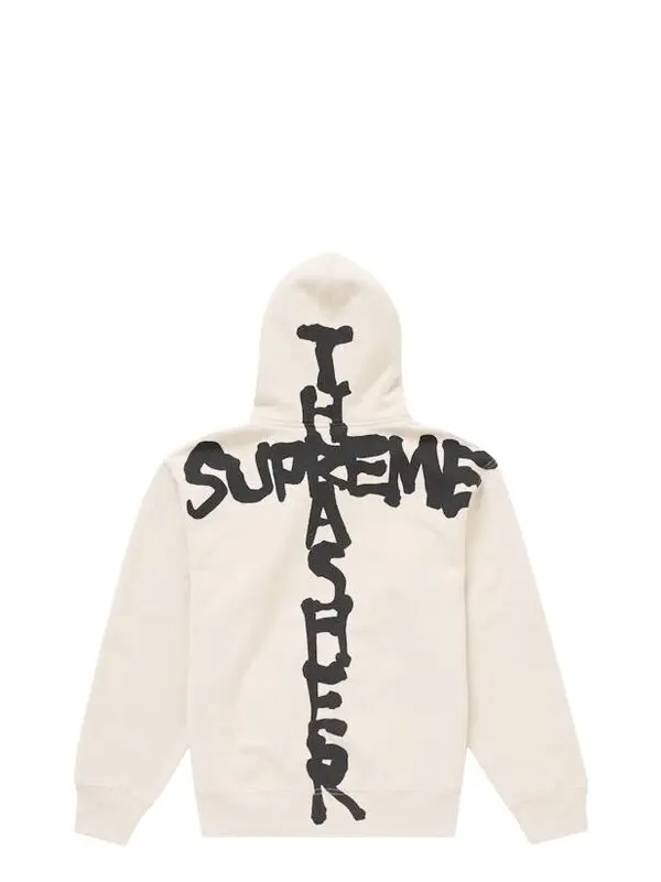 Supreme Thrasher Zip Up Hooded Sweatshirt - Stone