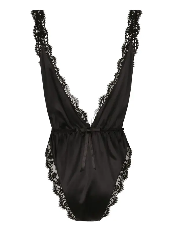 Dolce & Gabbana Lace-edge Bodysuit - Black