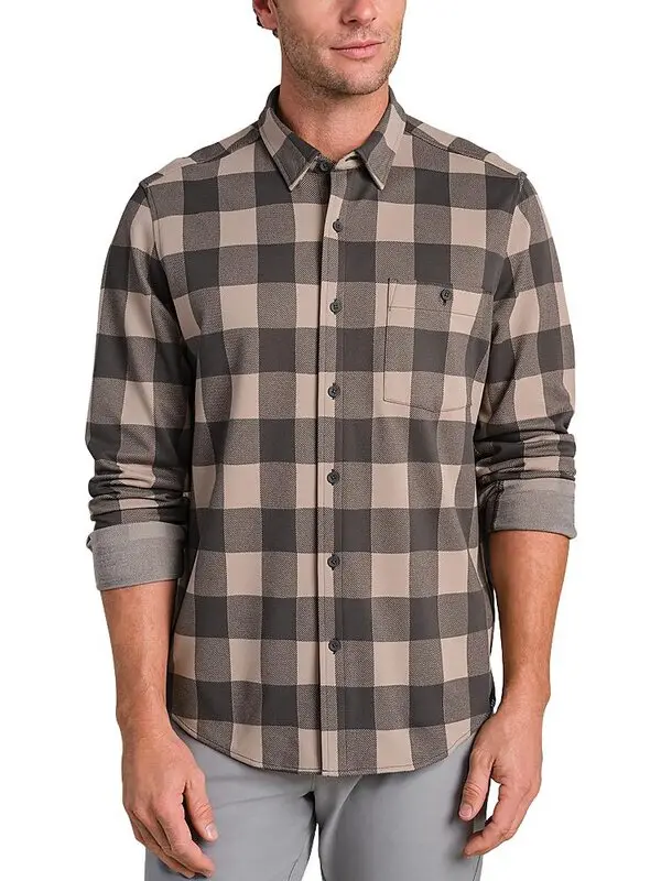 RHONE Hardy Flannel Shirt - Foggy Taupe