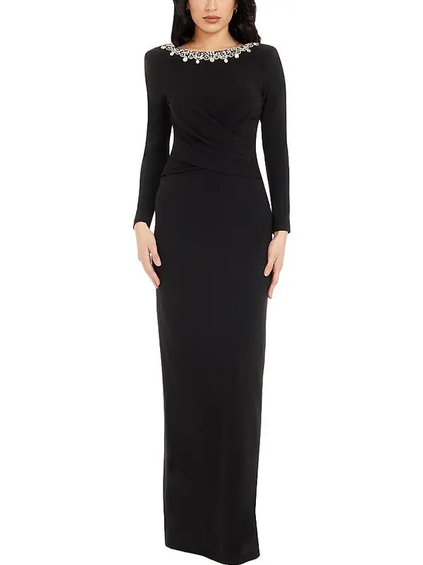Dress The Population Anne Embellished Gown - Black