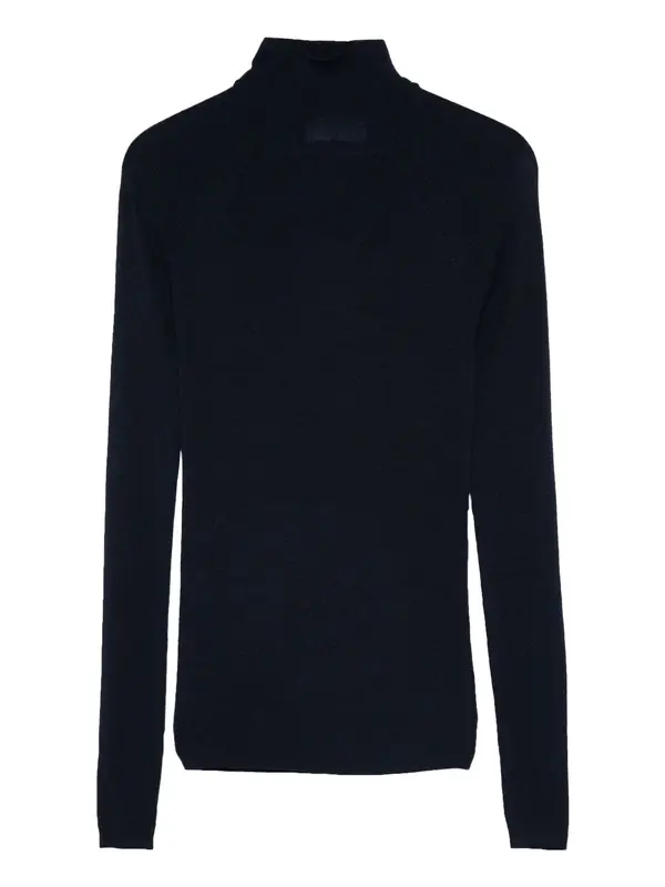 Majestic International Wool And Silk-blend High Neck Sweater - Blue