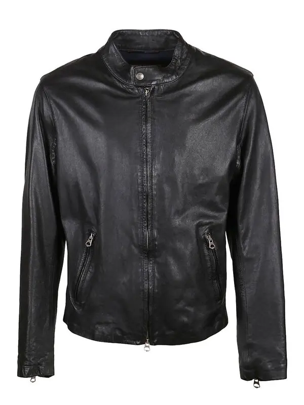 STEWART Athos Leather Jacket - Black