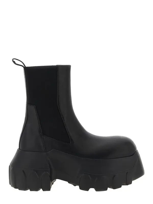 Rick Owens Beatle Mega Tractor Ankle Boots - Black
