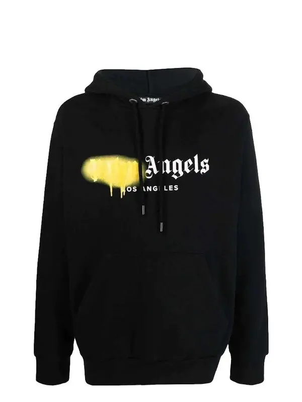 Palm Angels Los Angeles Sprayed Hoodie - Black