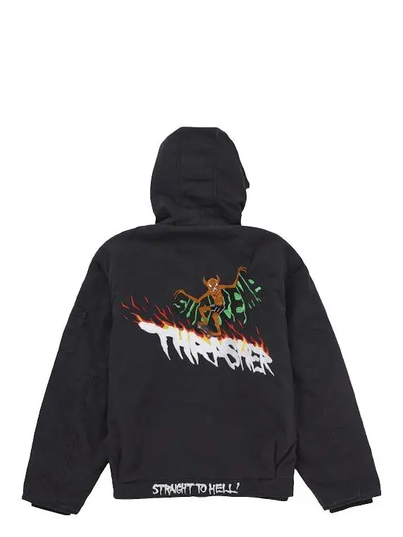 Supreme Thrasher Hooded Work Jacket - Black