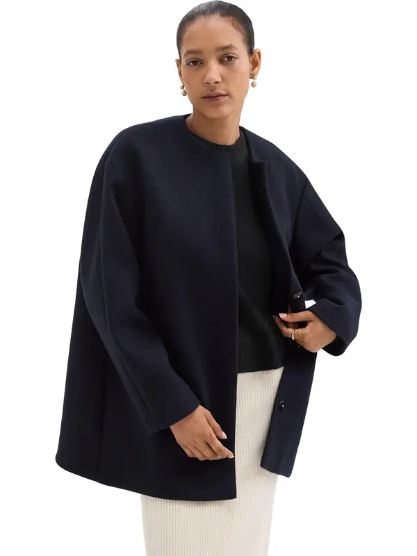 Theory Cape Back Coat - Baltic
