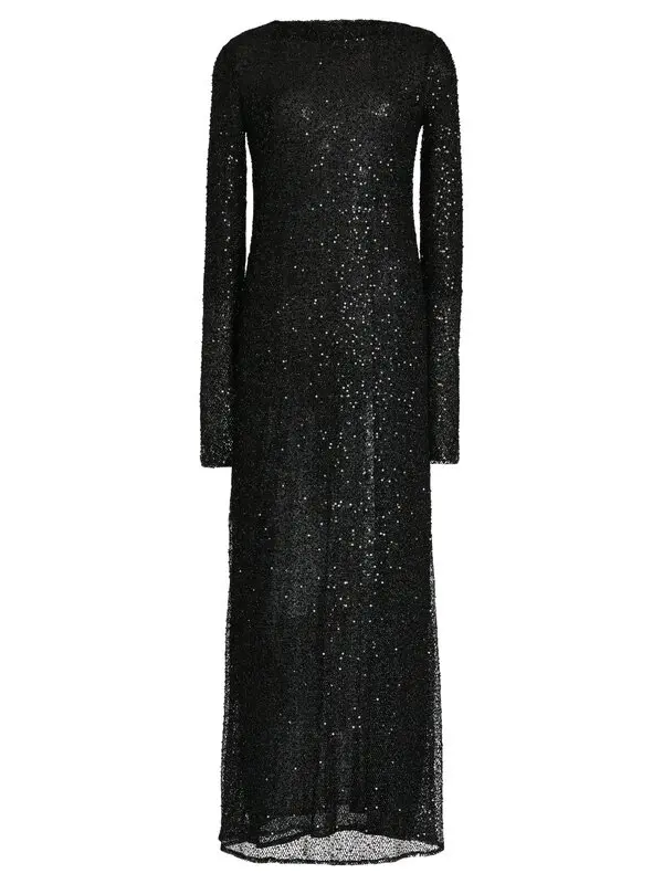 Proenza Schouler Marlowe Sequined Midi Dress - Black