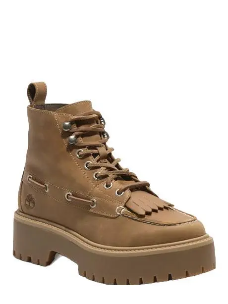 Timberland Stone Street Platform Hiking Boots - Wheat Full Grain