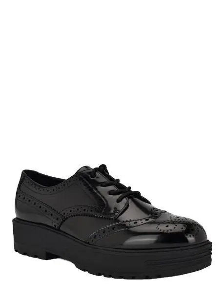 Nine West Resttin Wingtip Platform Derby - Blk01