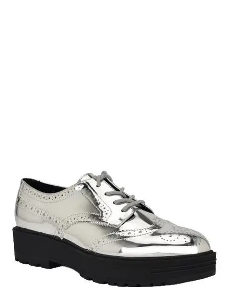 Nine West Resttin Wingtip Platform Derby - Sil01