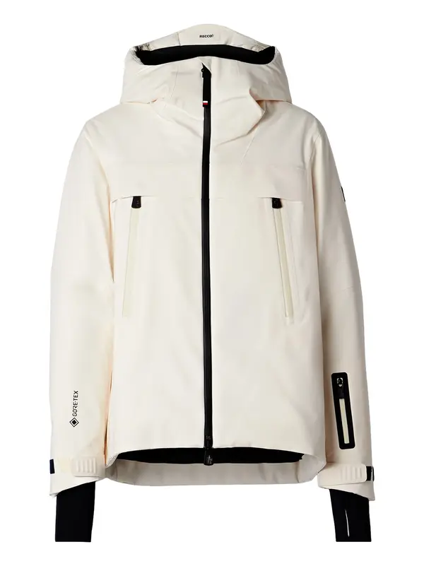 Moncler Chanavey Hooded Gore-tex Down Ski Jacket - White