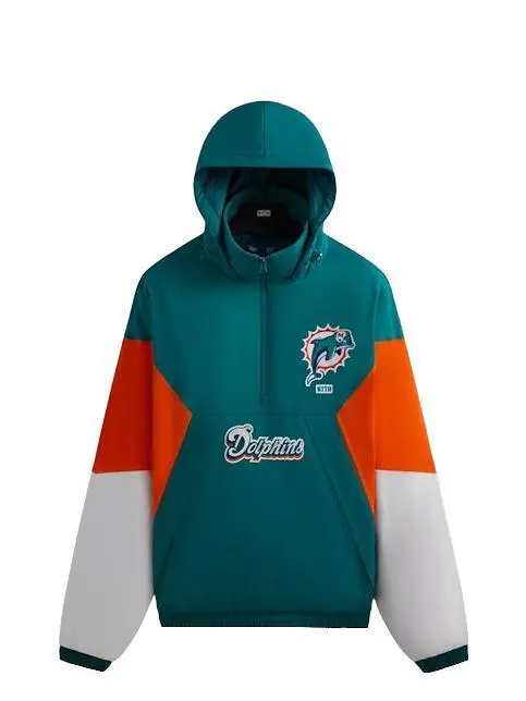 Kith X Nfl 47 Dolphins Quarter Zip Anorak - Center