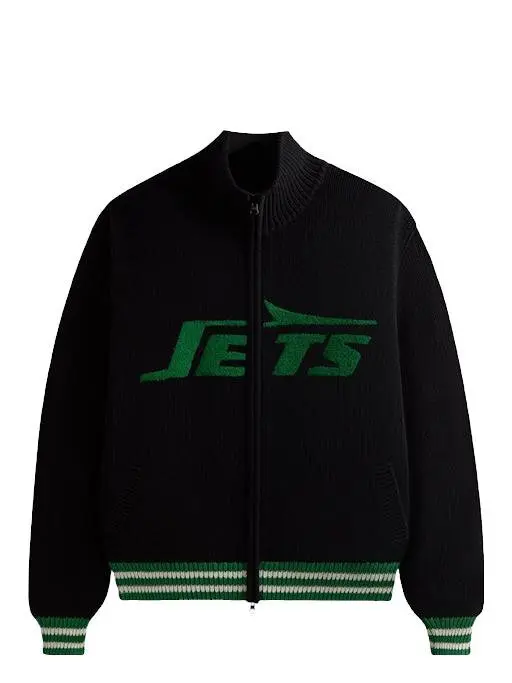 Kith X Nfl 47 Jets Wyona Full Zip Sweater - Black