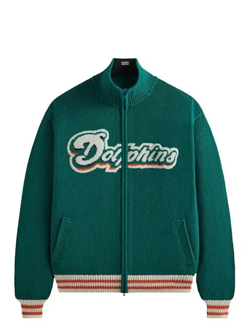 Kith X Nfl 47 Dolphins Wyona Full Zip Sweater - Center