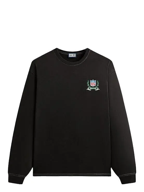 Kith X Nfl 47 Eagles Vintage Long Sleeve Tee Shirt - Black
