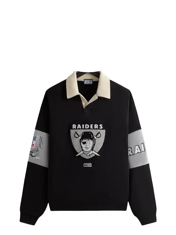 Kith X Nfl 47 Raiders Nelson Collared Pullover - Black