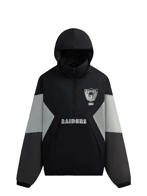 Kith X Nfl 47 Raiders Quarter Zip Anorak - Black