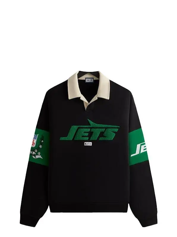 Kith X Nfl 47 Jets Nelson Collared Pullover - Black