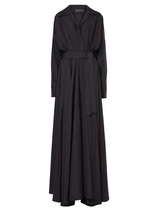 Norma Kamali Belted Oversized Shirt Dress - Black