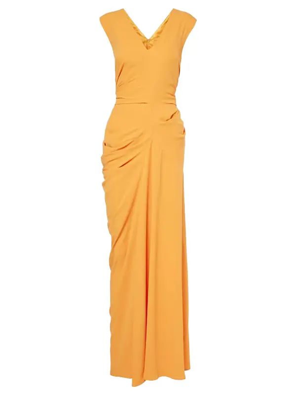 Dries Van Noten Draped Gown - Orange