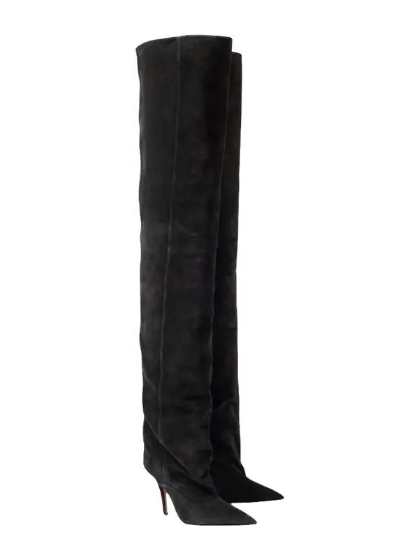 Paris Texas Ines 105 Suede Over-the-knee Boots - Black