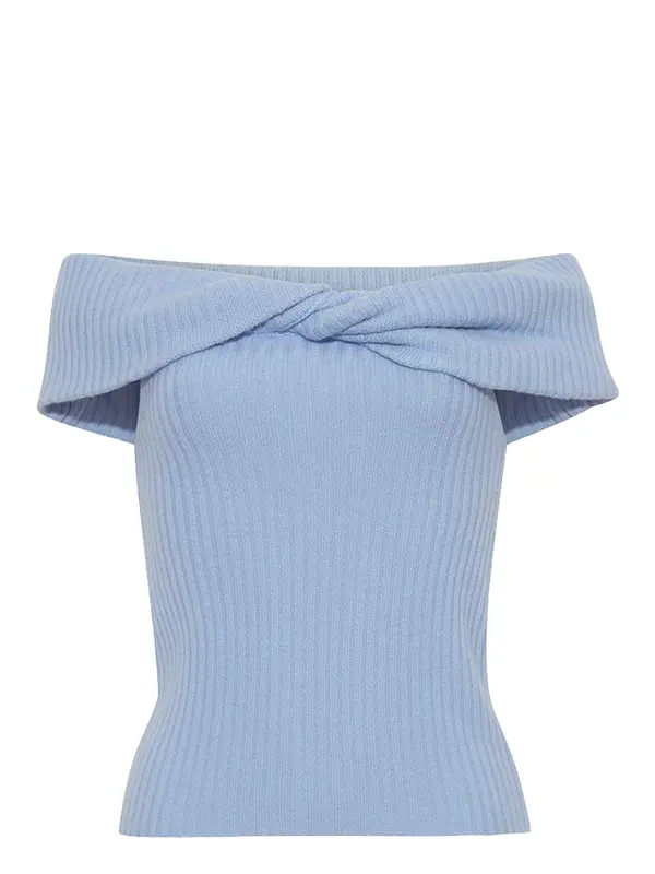 Cara Cara Petunia Knit Top - Sky Blue