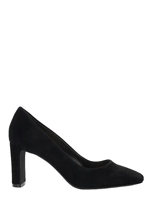DUNE Arriving Closed-toe Suede Heeled Courts - Black Suede