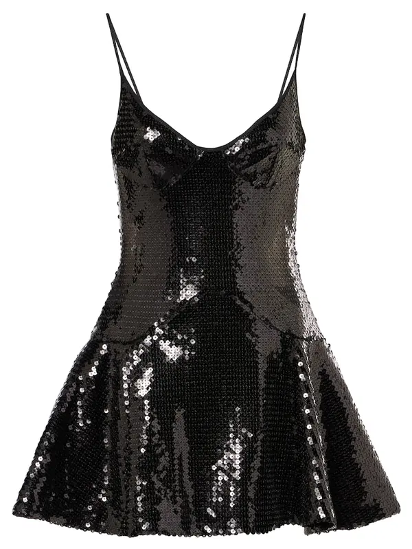 David Koma Sequined Minidress - Black