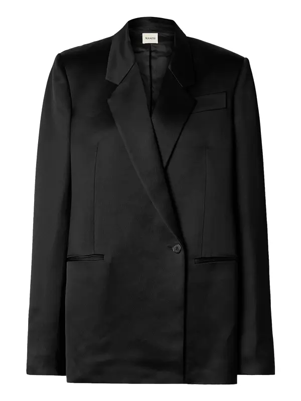Khaite Willow Double-breasted Blazer - Black