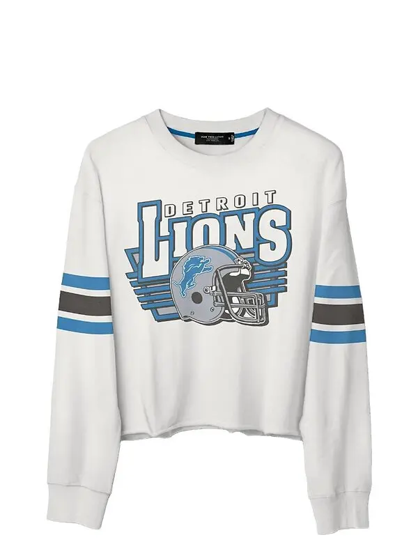 Junk Food Clothing Nfl Kickoff Crop Crew Sweatshirt - Detroit Lions
