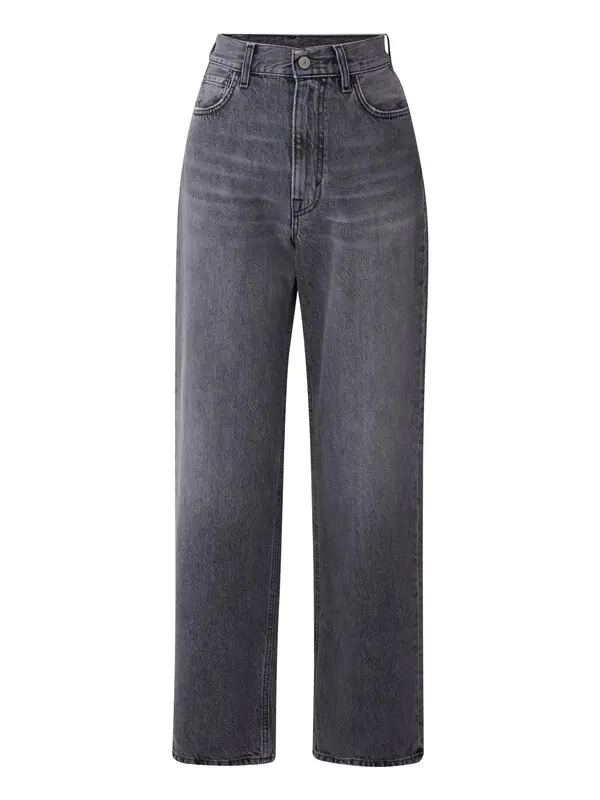 HOUSE OF DAGMAR High-rise Wide-leg Jeans - Light Grey