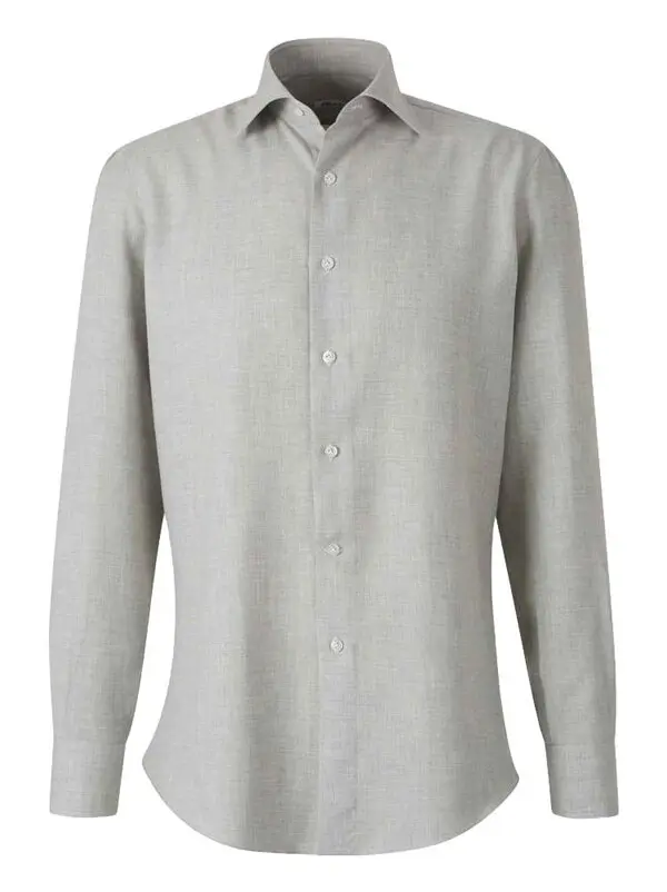 FRAY Cotton And Cashmere Shirt - Light Grey