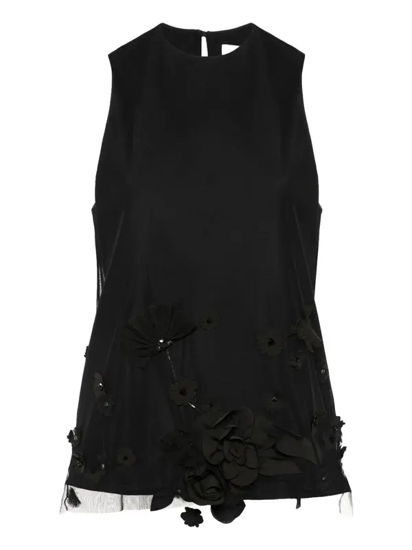 Viktor & Rolf Floral-embroidery Blouse - Black