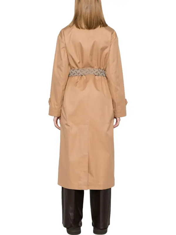 Herno Belted Cotton Trench Coat - Brown