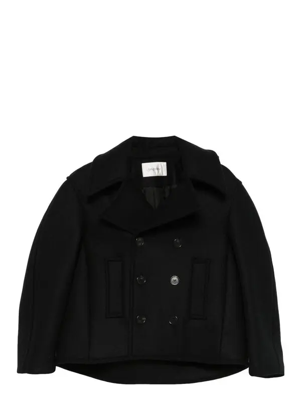 Saint Laurent Double-breasted Wool Jacket - Black