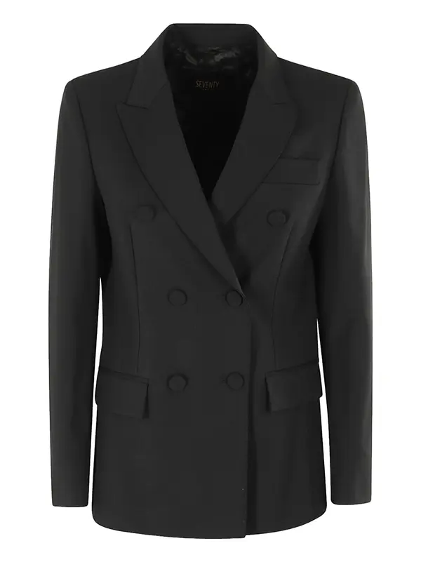 Seventy Double-breasted Blazer - Black