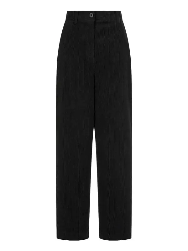 STUDIO TOMBOY Corduroy Cropped Trousers - Black