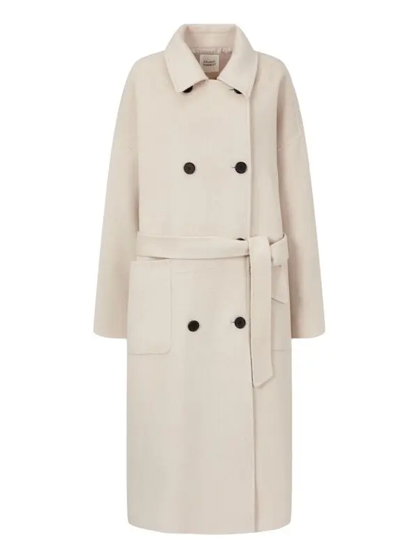 STUDIO TOMBOY Wool Double-breasted Coat - Neutrals